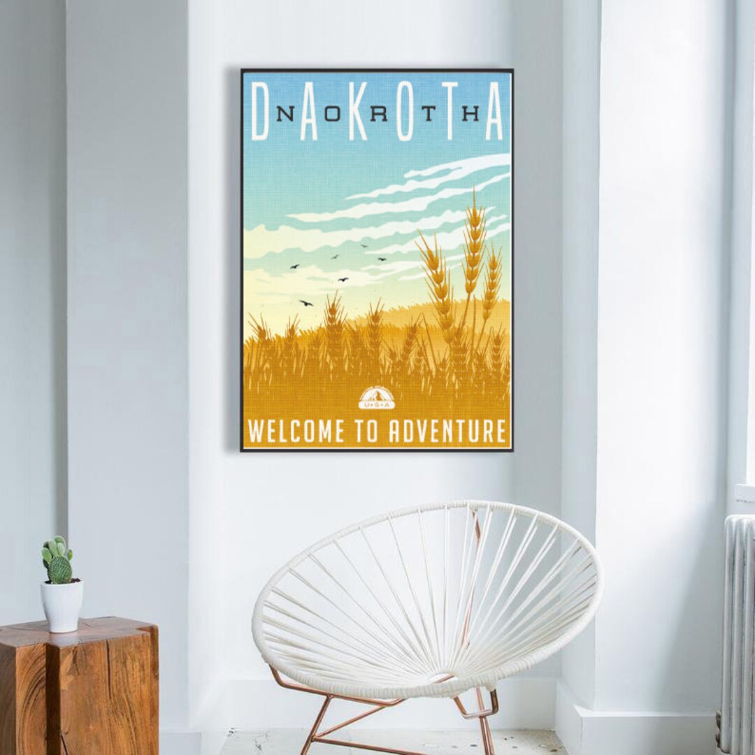 North Dakota Poster Print Dakota Travel Poster Dakota - Etsy New Zealand