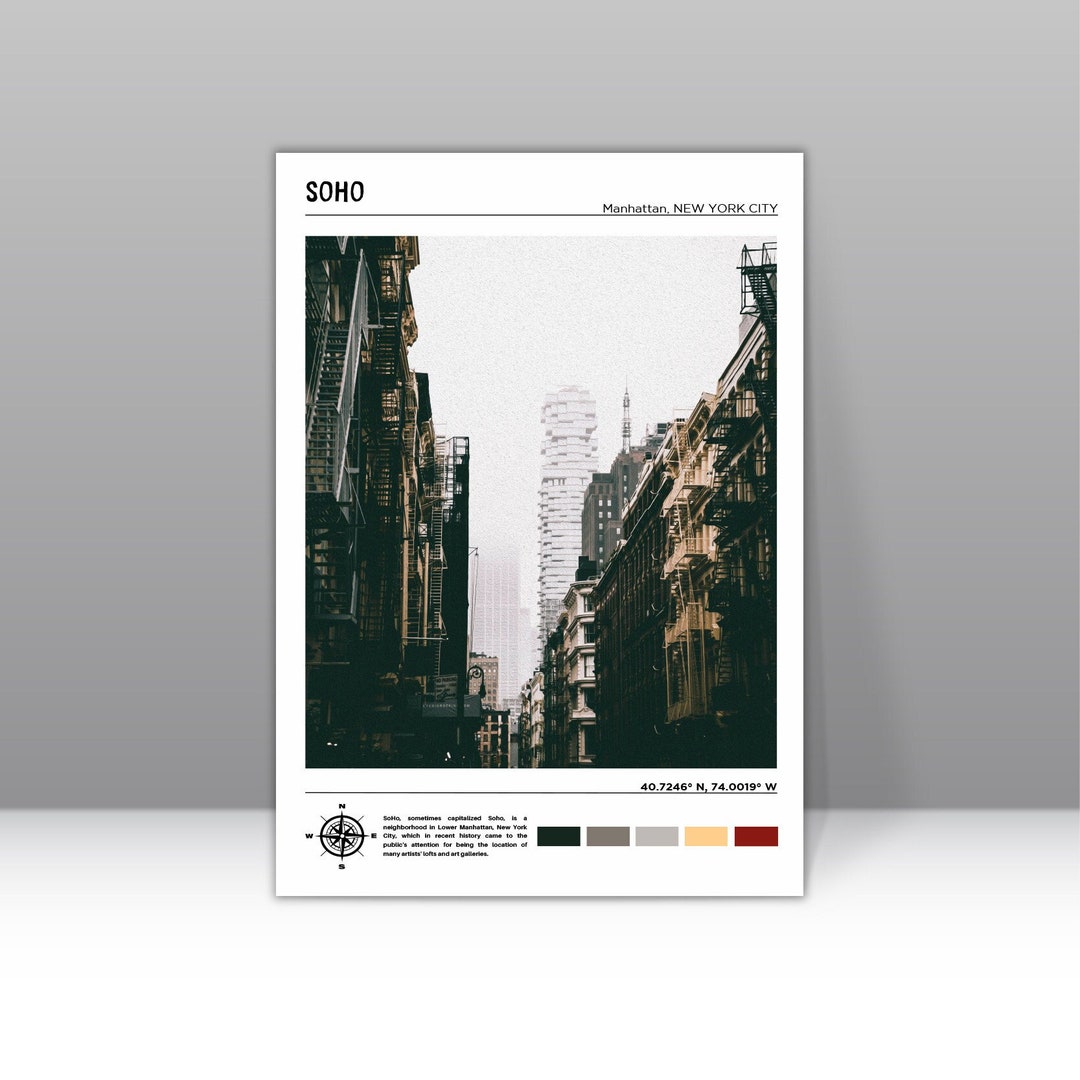 Soho Digital Download, Soho Poster Print, Soho Poster, Soho Print, Soho ...