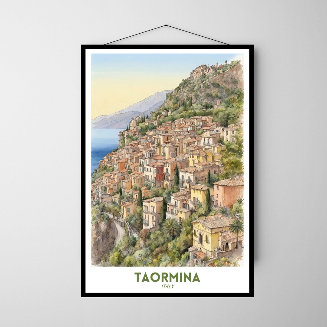 Taormina Digital Download, Taormina Poster Print, Taormina Poster ...