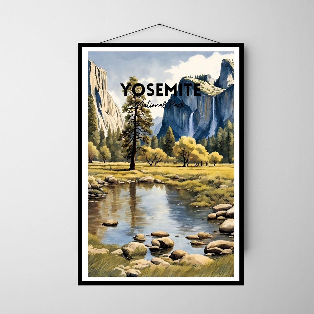 Yosemite National Park Digital Download, Yosemite Poster Print ...