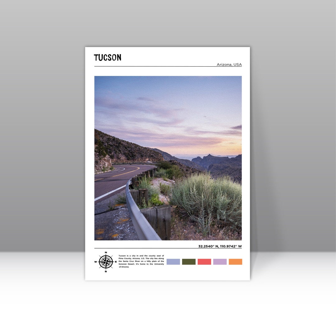 Tucson Digital Download, Tucson Poster Print, Tucson Poster, Tucson ...
