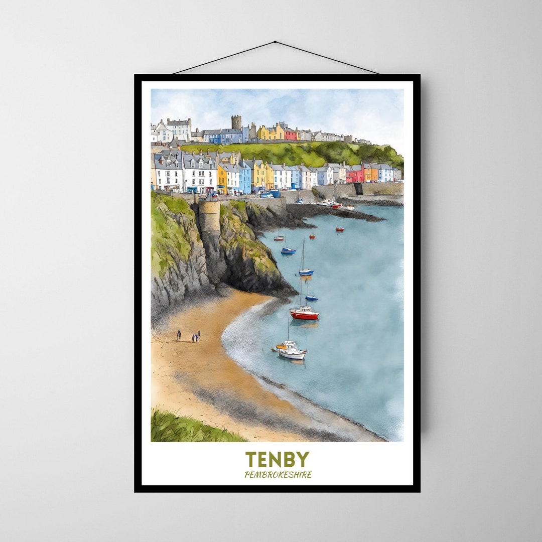 Tenby Print, Tenby Wall Art, Tenby Poster, Tenby Photo, Tenby Poster ...