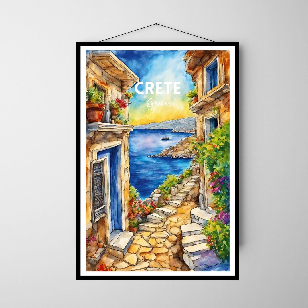 Crete Digital Download, Crete Poster Print, Crete Poster, Crete Print ...