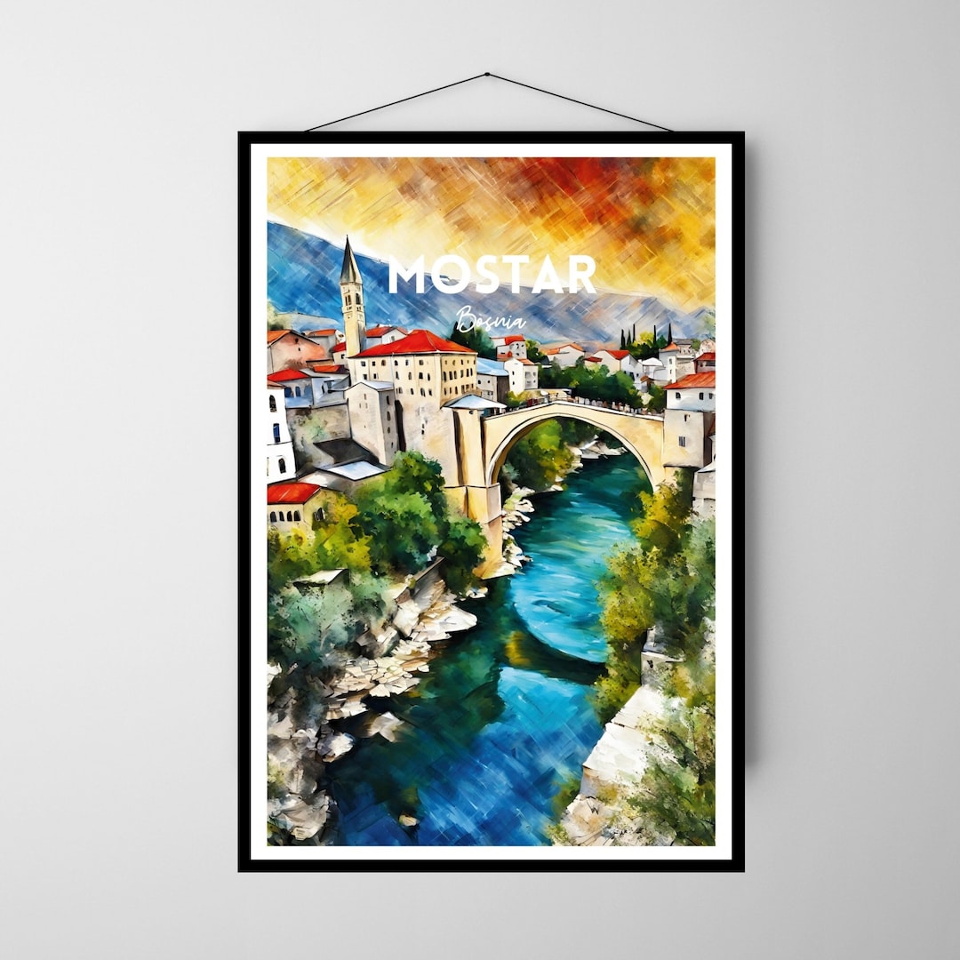 Mostar Digital Download, Mostar Poster Print, Mostar Poster, Mostar ...