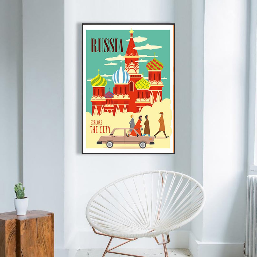 Russia Poster Print, Russia Travel Poster, Russia Print, Russia Wall ...