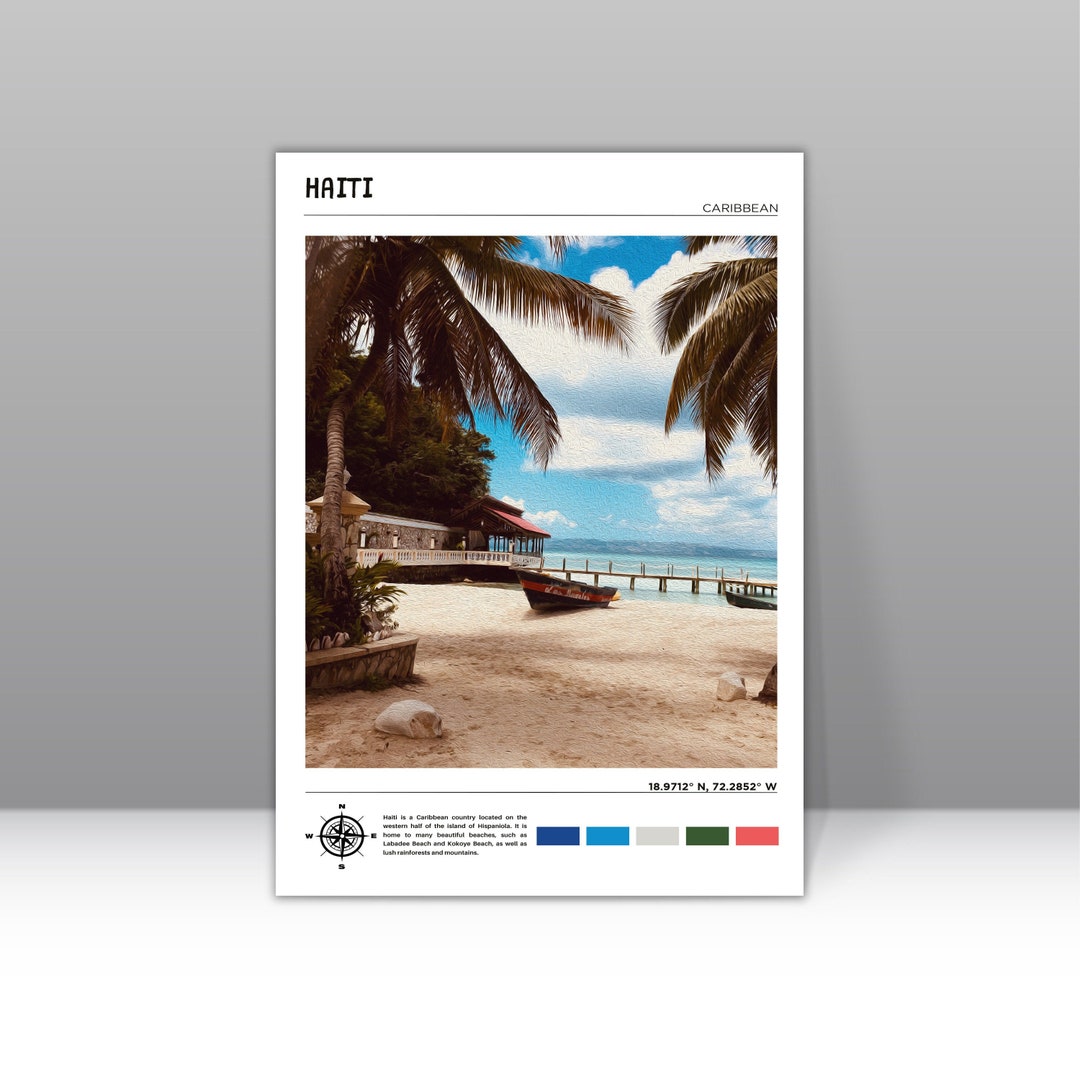 Haiti Digital Download, Haiti Poster Print, Haiti Poster, Haiti Print ...