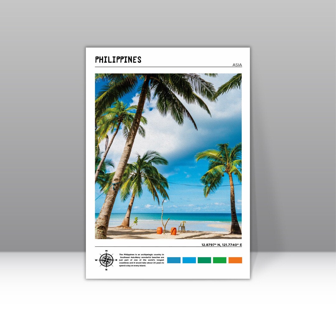 Philippines Digital Download, Philippines Poster Print, Philippines ...
