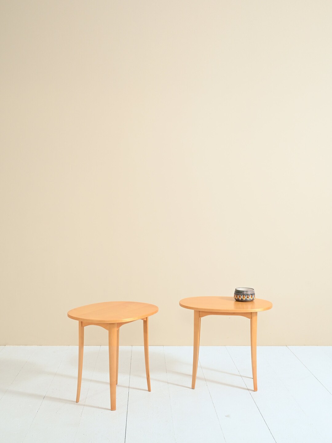 Pair of Carl Malmsten Birch Wood Coffee Tables - Original 1960s ...