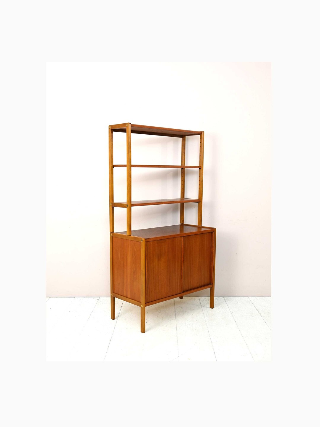 Midcentury Bodafors Signed Teak Bookcase, Danish Scandinavian Vintage ...