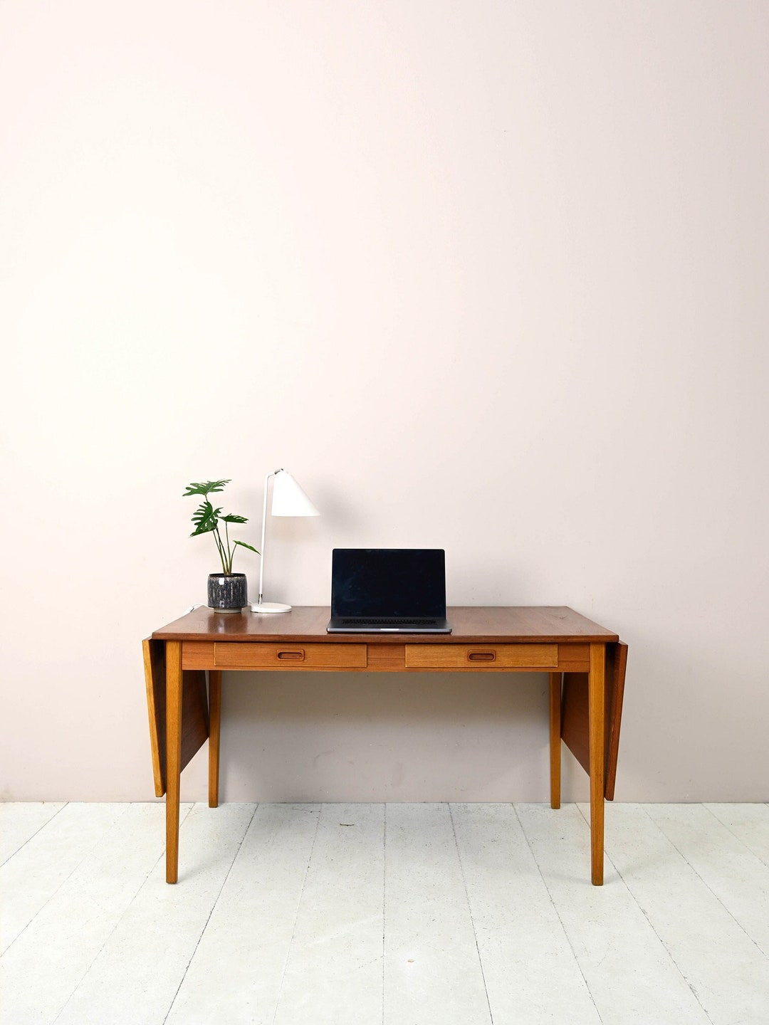 Midcentury Teak Office Desk With Nils Jonsson's 1957 Signature, Nordic ...