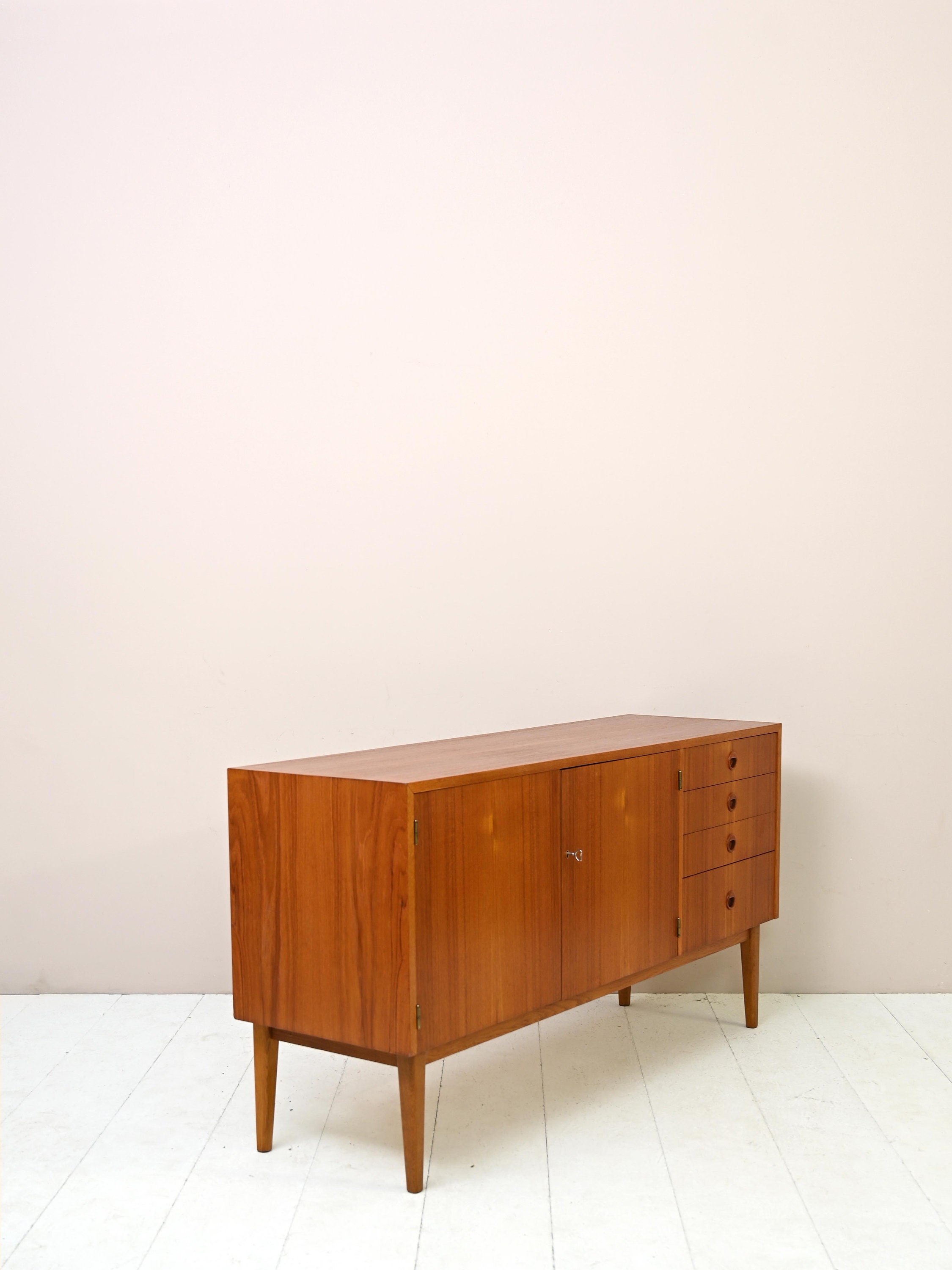 Danish Teak Sideboard With Four Drawers Midcentury 50s 60s - Etsy