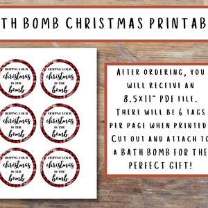 Printable "hope Your Christmas is the Bomb" Gift Tag for Christmas ...