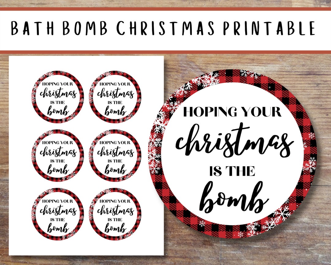 Printable "hope Your Christmas is the Bomb" Gift Tag for Christmas ...