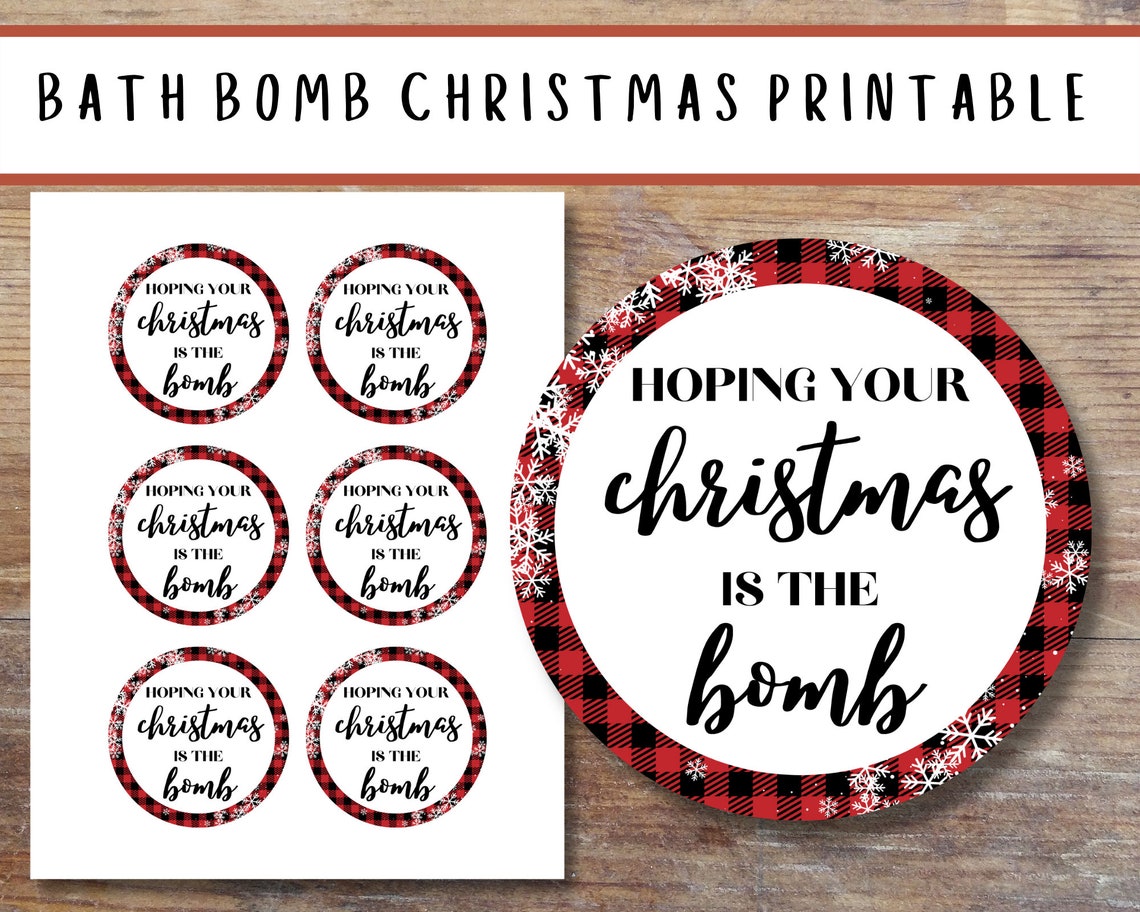 Printable hope Your Christmas is the Bomb Gift Tag - Etsy