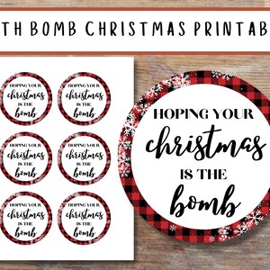 Printable "hope Your Christmas is the Bomb" Gift Tag for Christmas ...