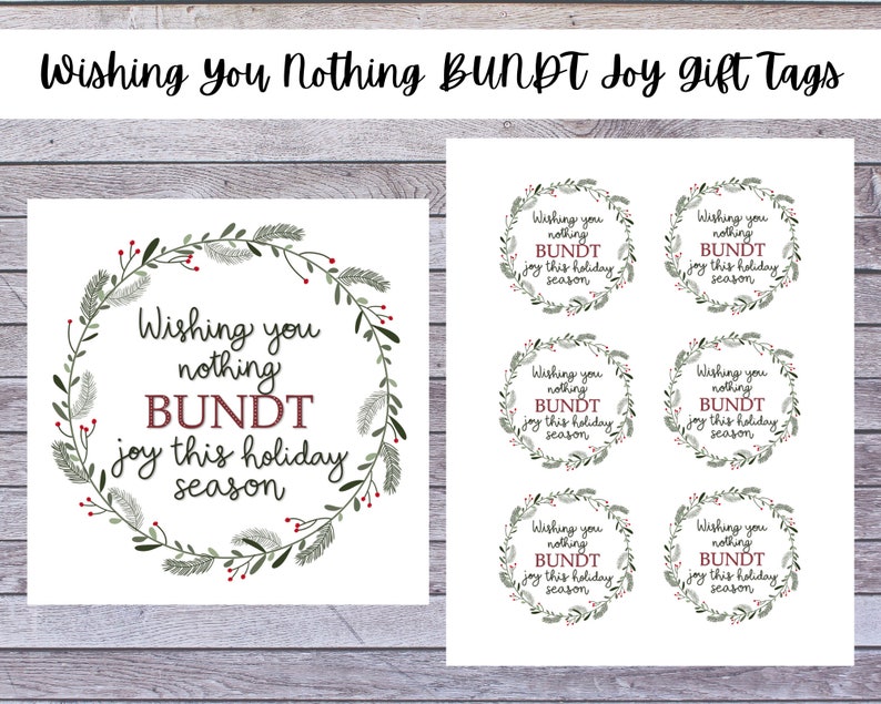 Wishing You Nothing BUNDT Joy This Holiday Season Wreath Gift - Etsy