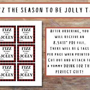 Printable "fizz the Season to Be Jolly" Gift Tag for Christmas | Soda ...