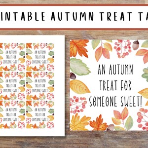 Printable Autumn Treat Tag | an Autumn Treat for Someone Sweet | Fall ...