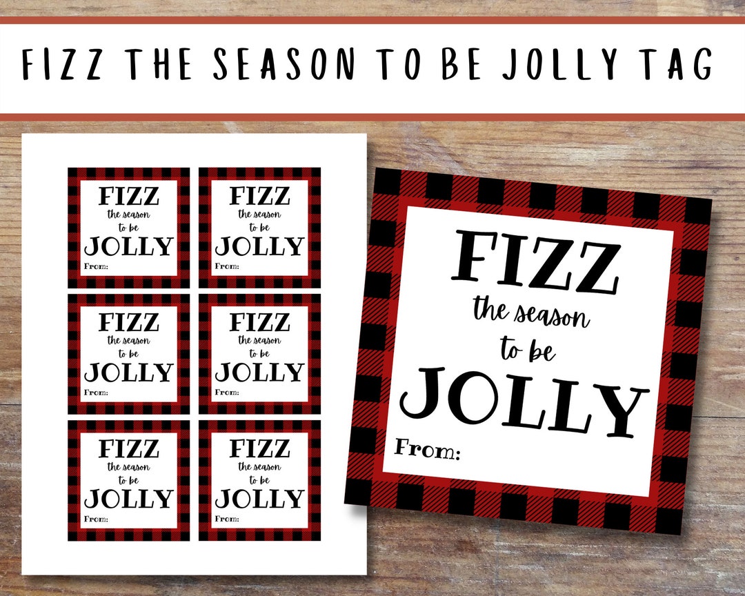 Printable "fizz the Season to Be Jolly" Gift Tag for Christmas | Soda ...