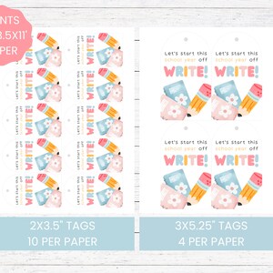 Back to School Gift Tag Printable Let's Start This School Year off ...