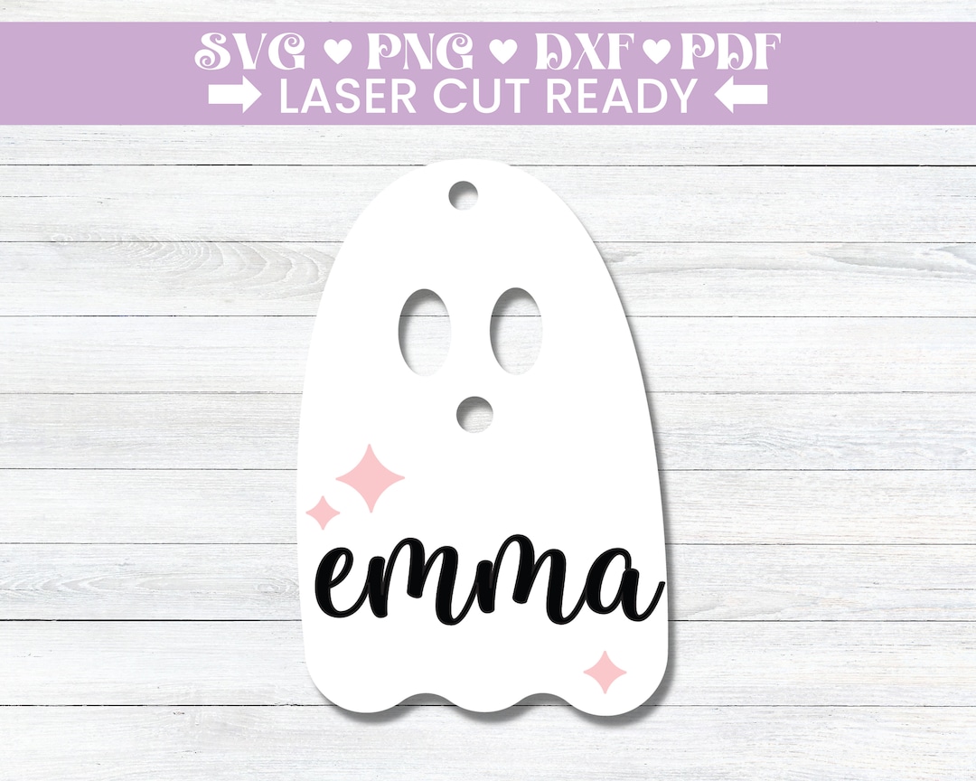 Halloween Boo Basket Ghost Gift Tag Cut File Svg Png Dxf Pdf ...