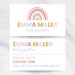 Fully Editable Sweet Rainbow Babysitter Contact Card Template ...
