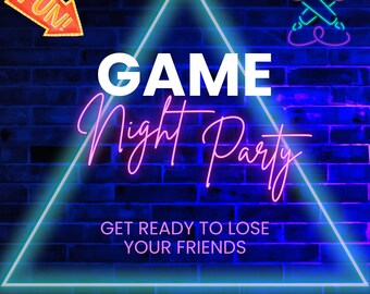 Game Night Flyer / Invitation / Social Media Post Template. 100% ...