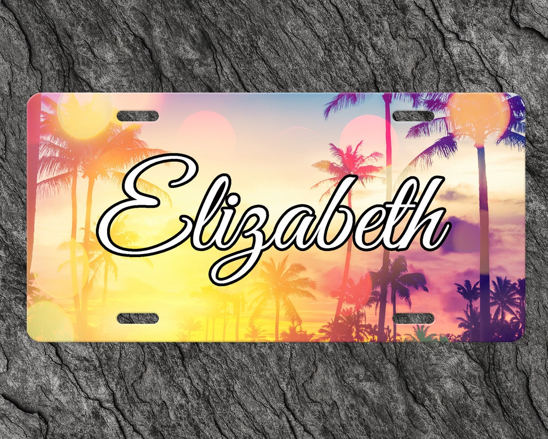 Palm Trees License Plate, Vanity Plate, Front License Plate - Etsy