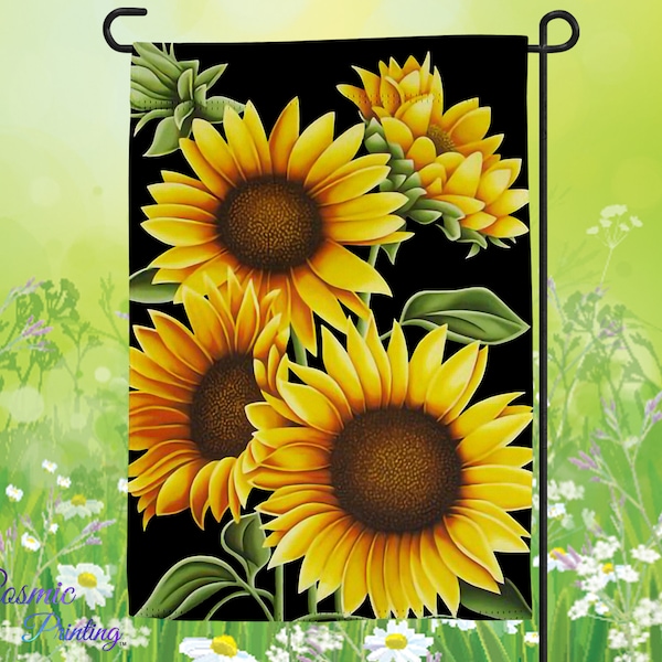 Sunflower House Flag - Etsy
