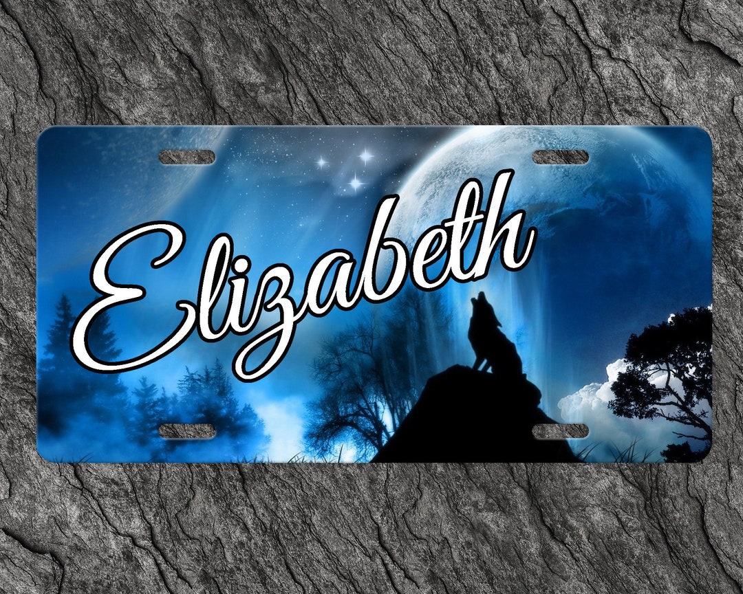 Wolf License Plate Vanity Plate Front License Plate - Etsy