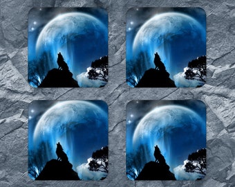 Wolf Coasters - Etsy