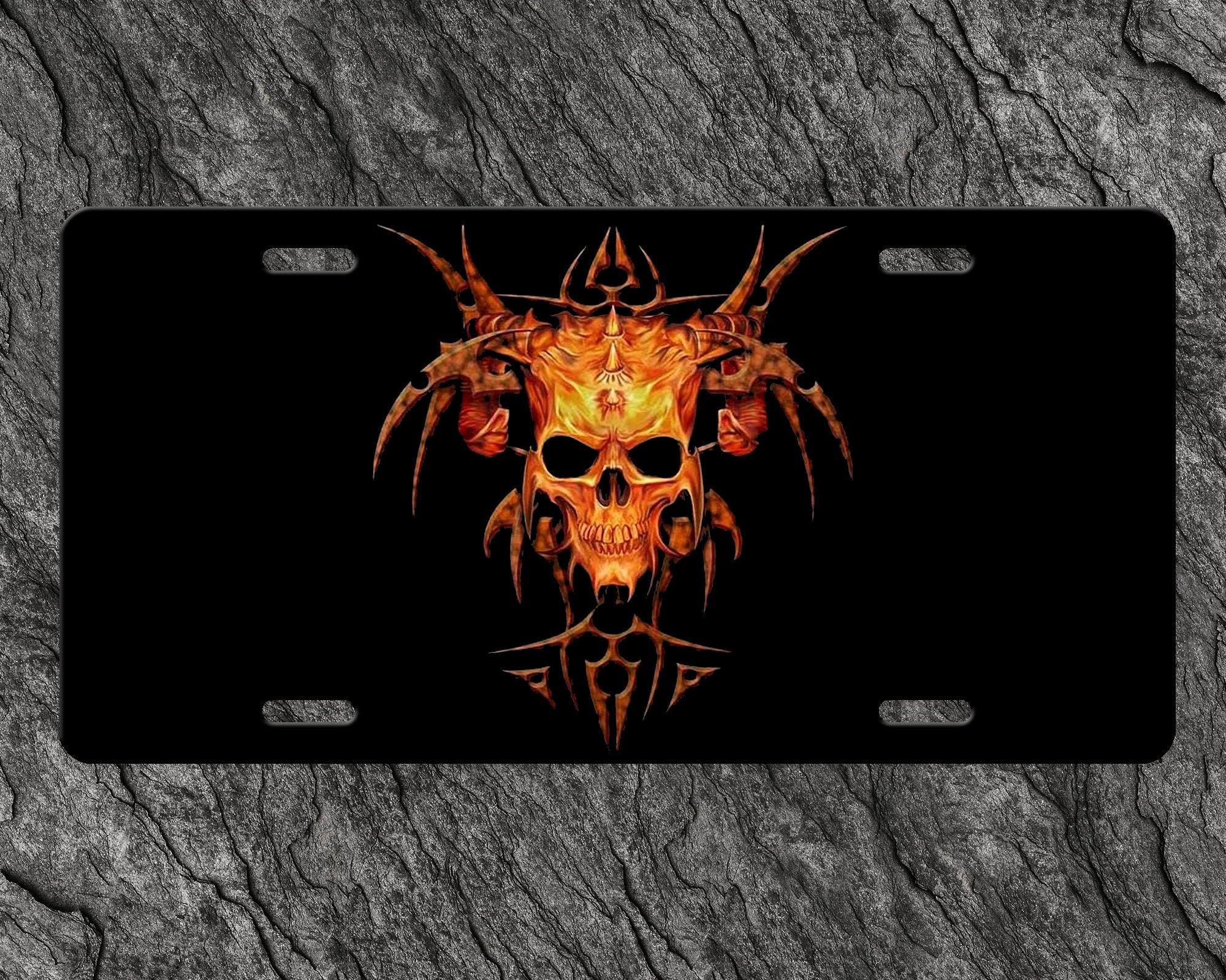 Devil Skull License Plate Vanity Plate Front License Plate | Etsy