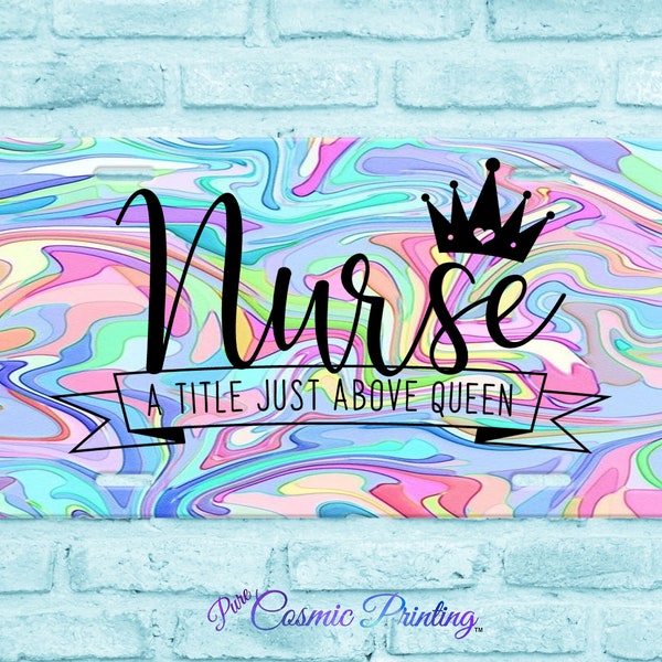 Nurse License Plate - Etsy