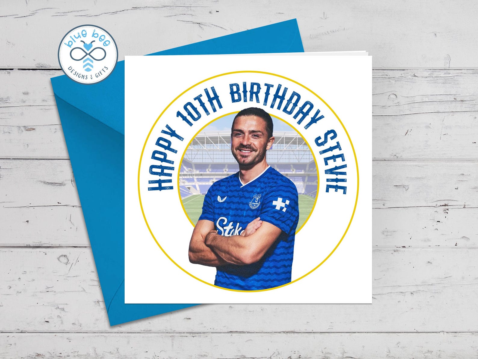 Everton Jack Grealish Birthday Card *personalised NAME and AGE* EFC ...