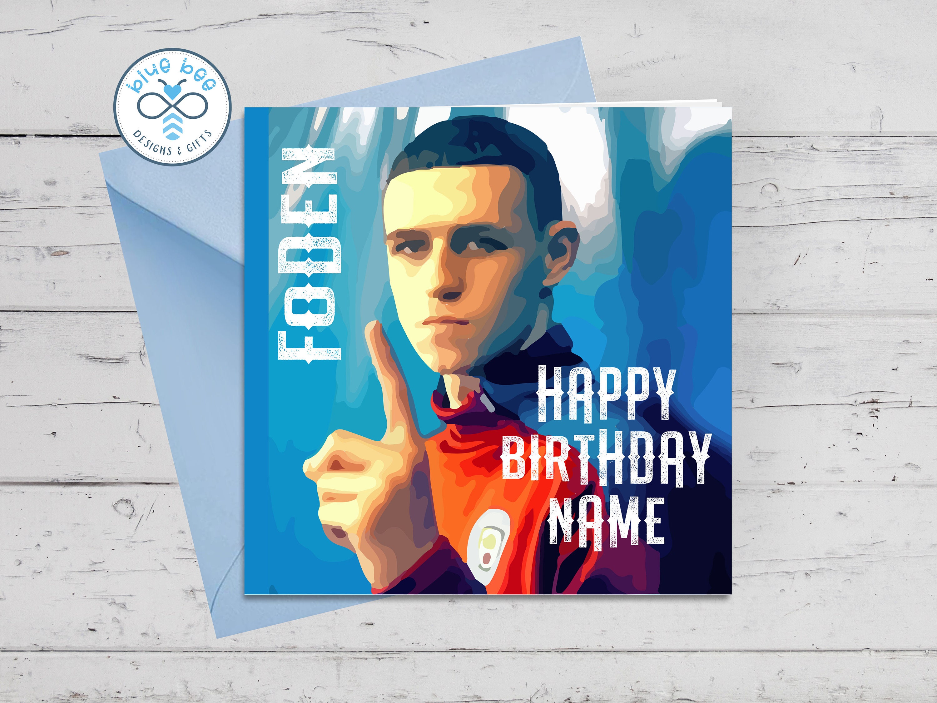 Man City Phil Foden Birthday Card *personalised NAME and AGE* MCFC ...