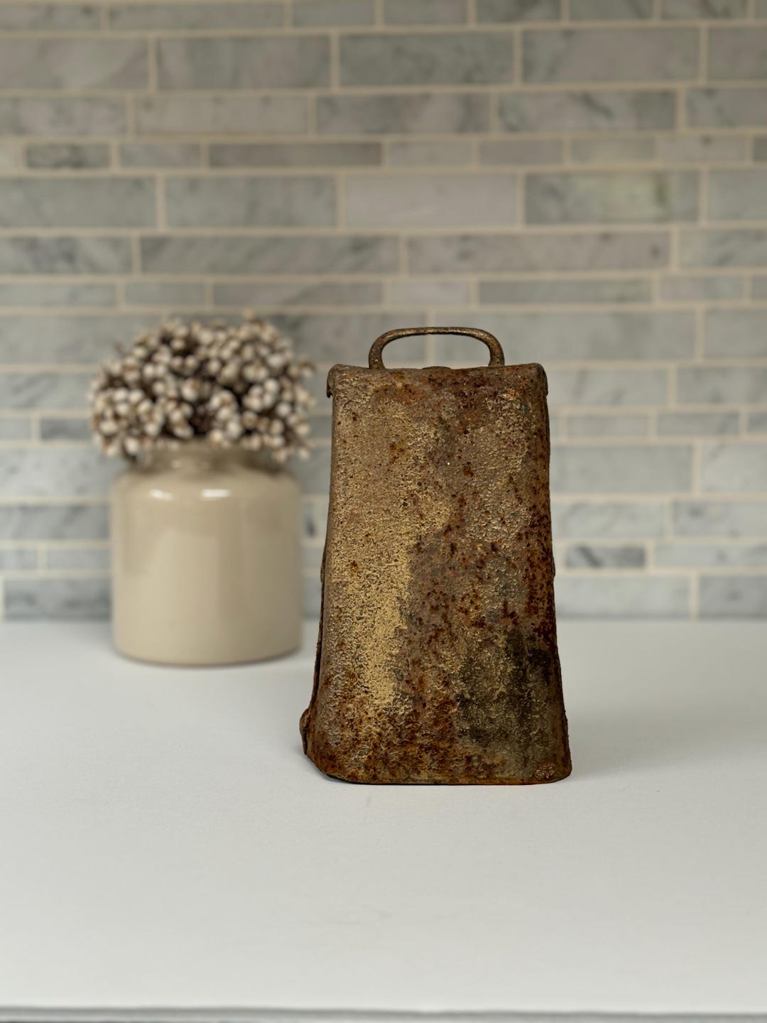 Hand Forged Vintage Large Farm Bell - Etsy