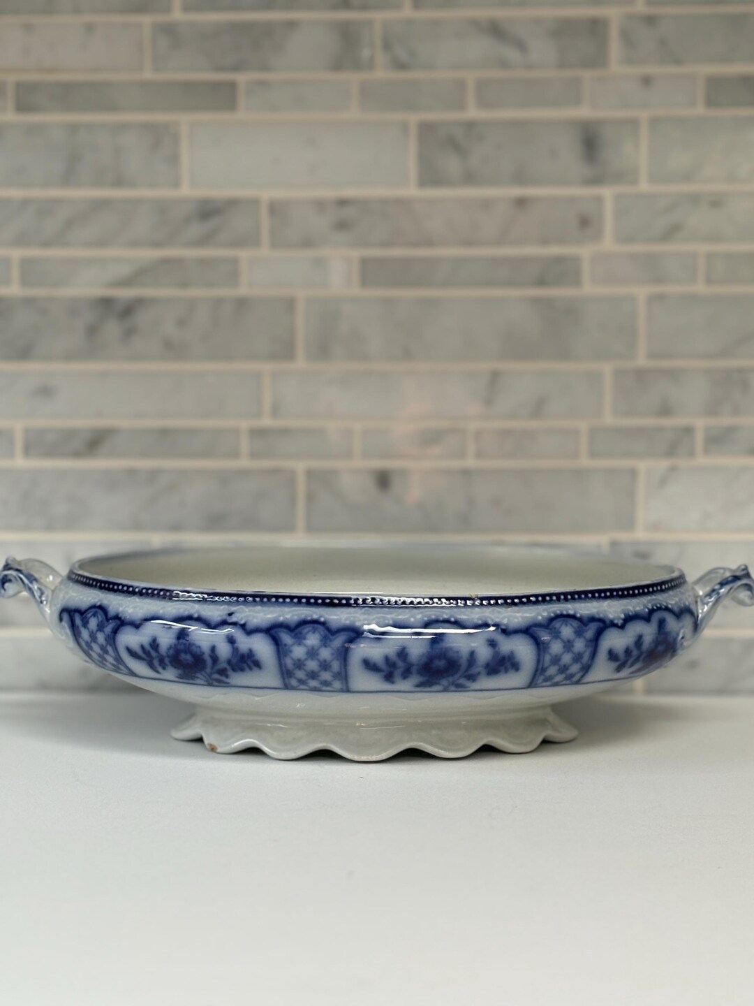 Antique W.H. GRINDLEY MELBOURNE Blue Soup Tureen - Etsy