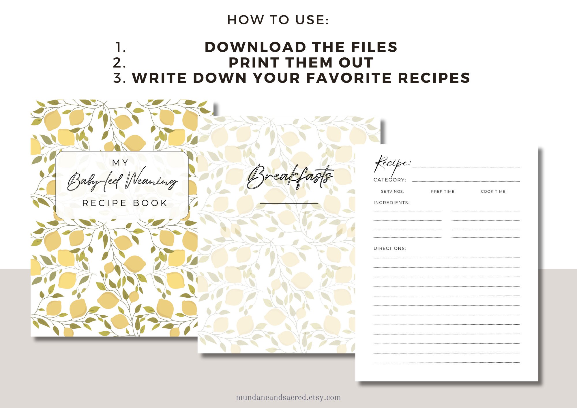 Printable Baby-led Weaning Recipe Book - Customizable Baby-led Weaning ...