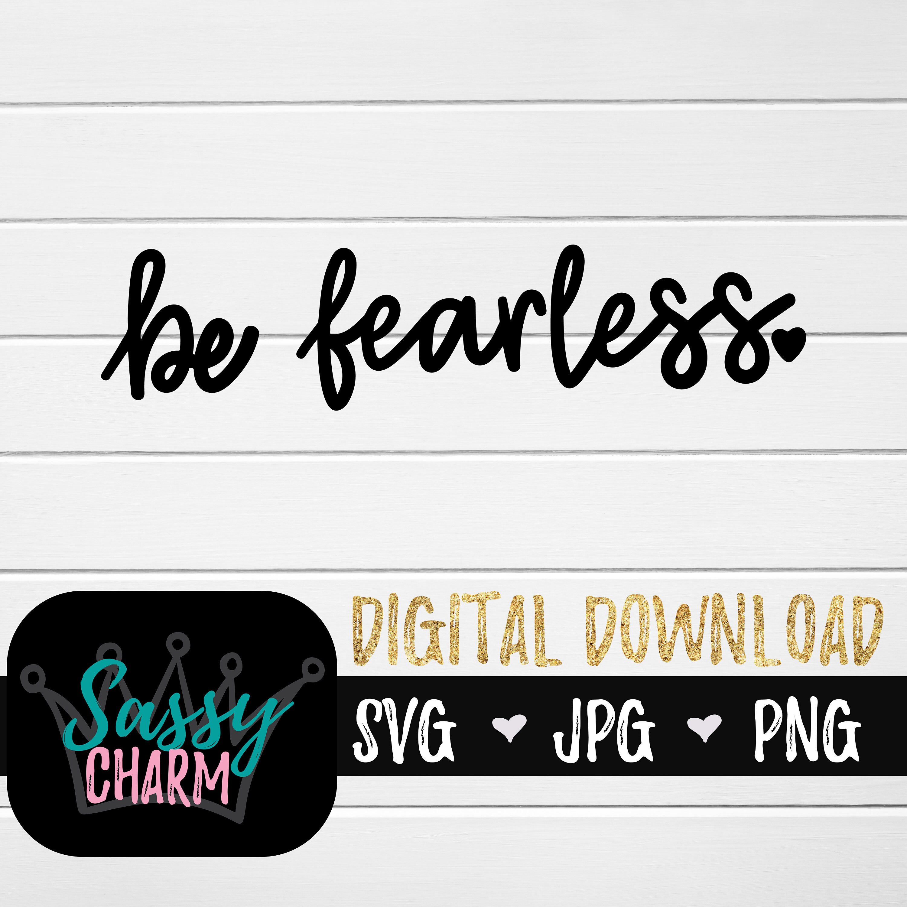 Be Fearless SVG Motivation Encouragement Hand Lettered - Etsy
