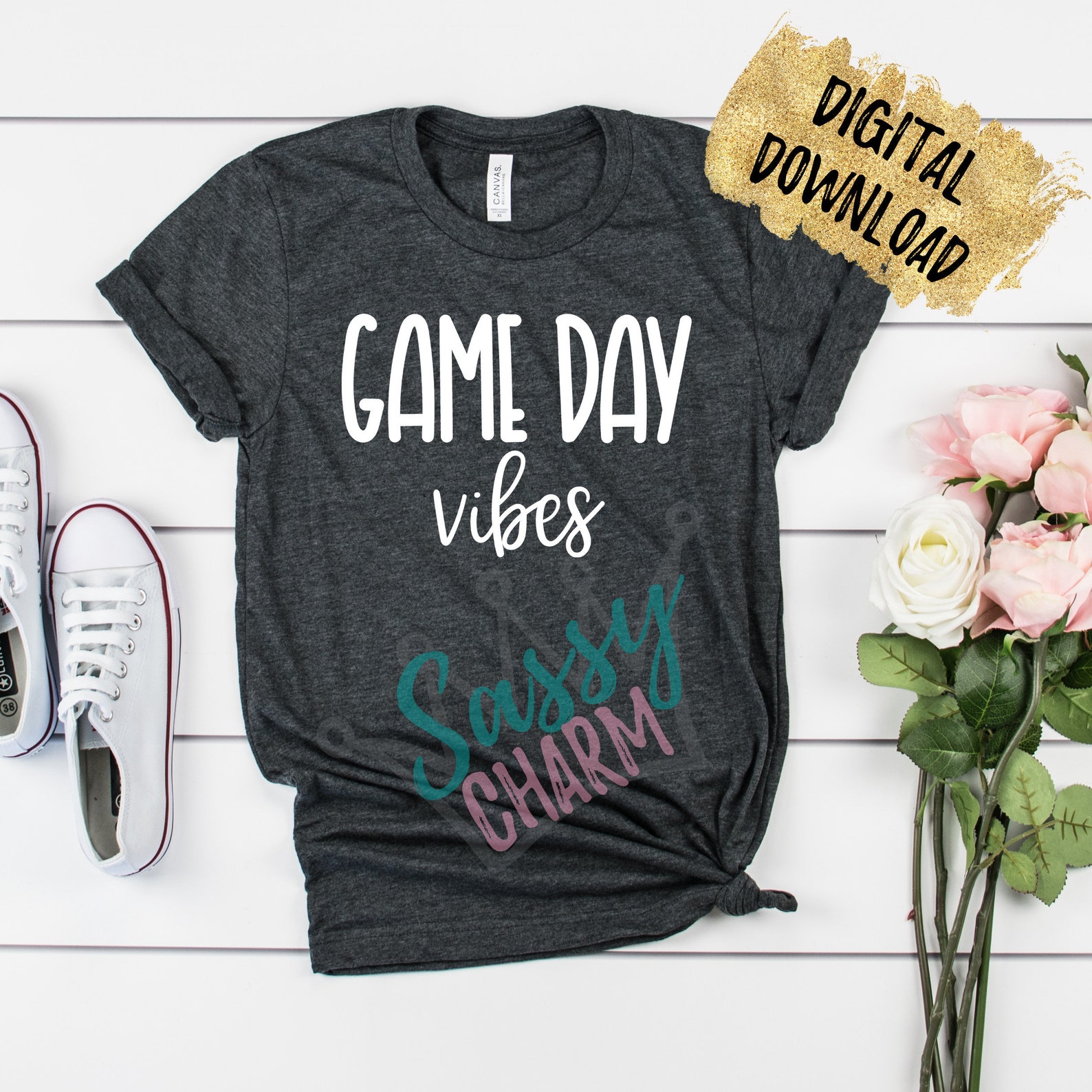 Game Day Vibes SVG - Gameday SVG - Shirt Mug Decal SVG - Hand Lettered ...