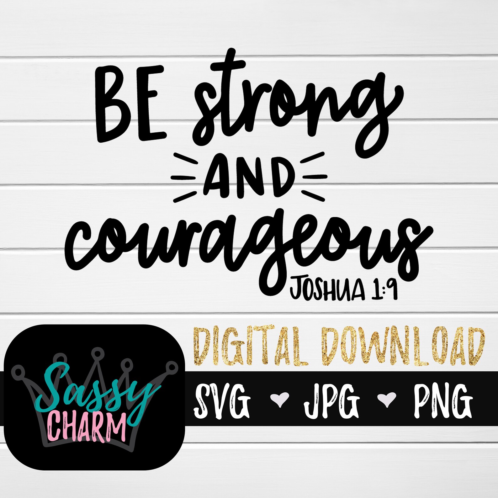 Ser fuerte y valiente SVG Faith SVG Christian Bible Quote - Etsy México