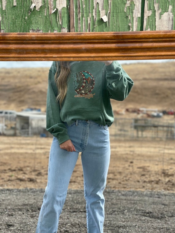 Cactus Graphic Crewneck Western Cactus Crewneck Sweater - Etsy
