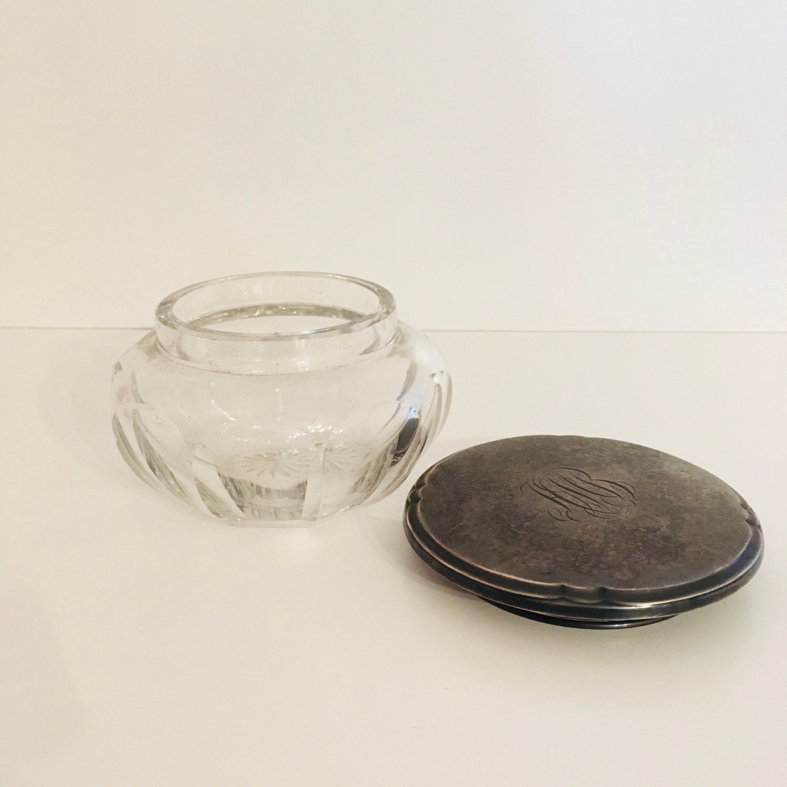 Vintage Elegant Cut Glass Lead Crystal Round Jewelry or Trinket Box - Etsy