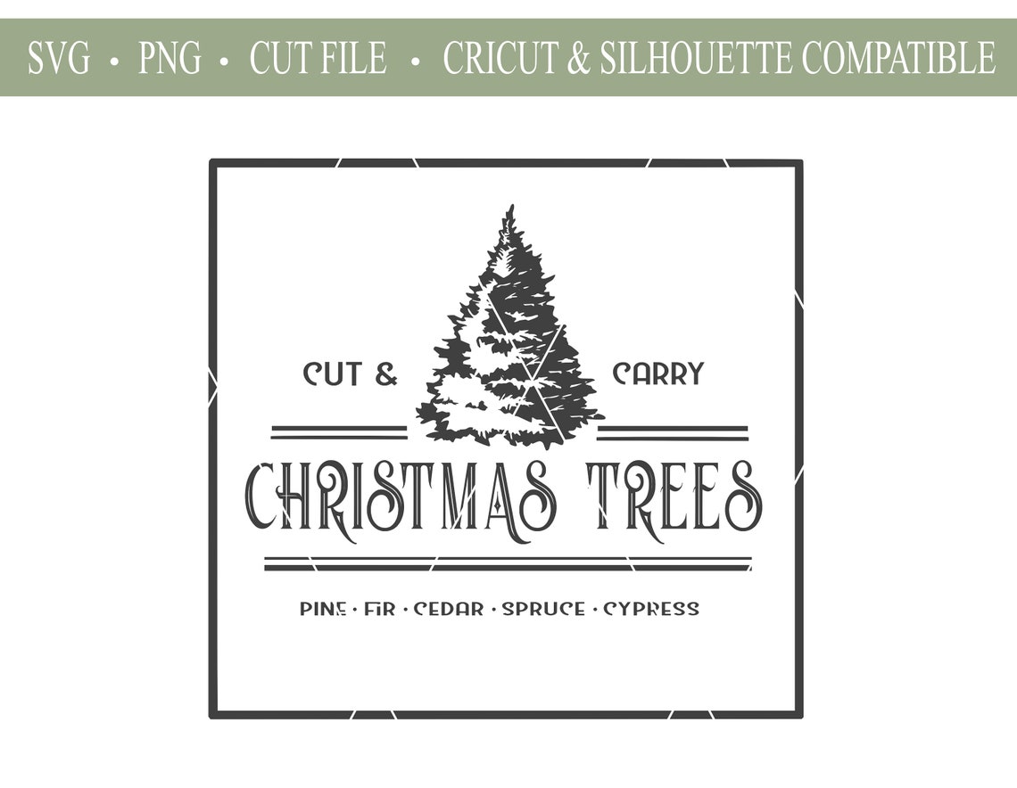Tree Farm SVG File Christmas SVG File Farmhouse SVG File - Etsy