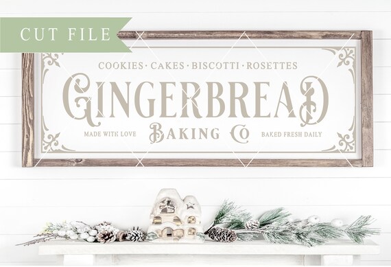 Gingerbread SVG File Christmas SVG File Kitchen SVG File | Etsy