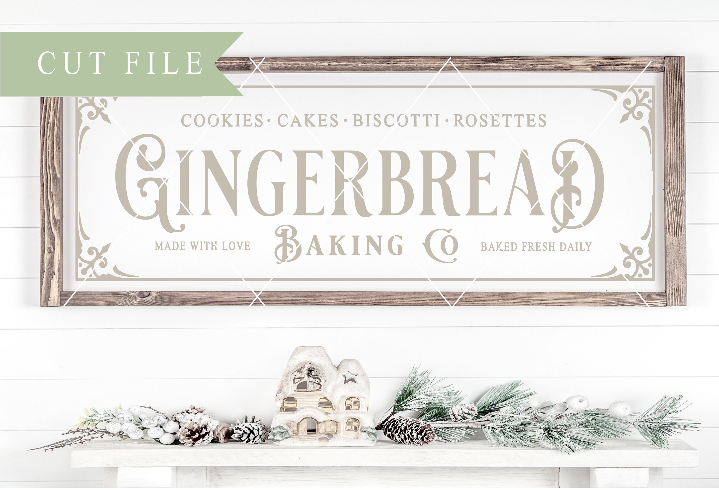Gingerbread SVG File Christmas SVG File Kitchen SVG File - Etsy