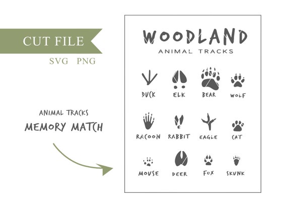 Woodland Memory Game SVG File Matching Game SVG File | Etsy