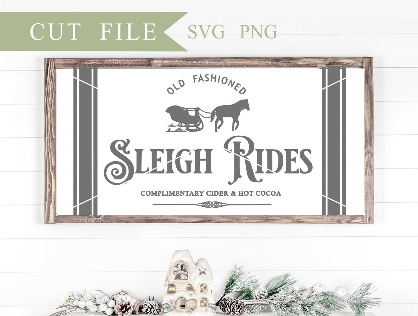 Sleigh Rides SVG File Christmas SVG File Farmhouse SVG File - Etsy