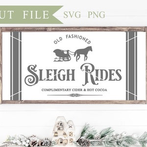 Sleigh Rides SVG File Christmas SVG File Farmhouse SVG File - Etsy