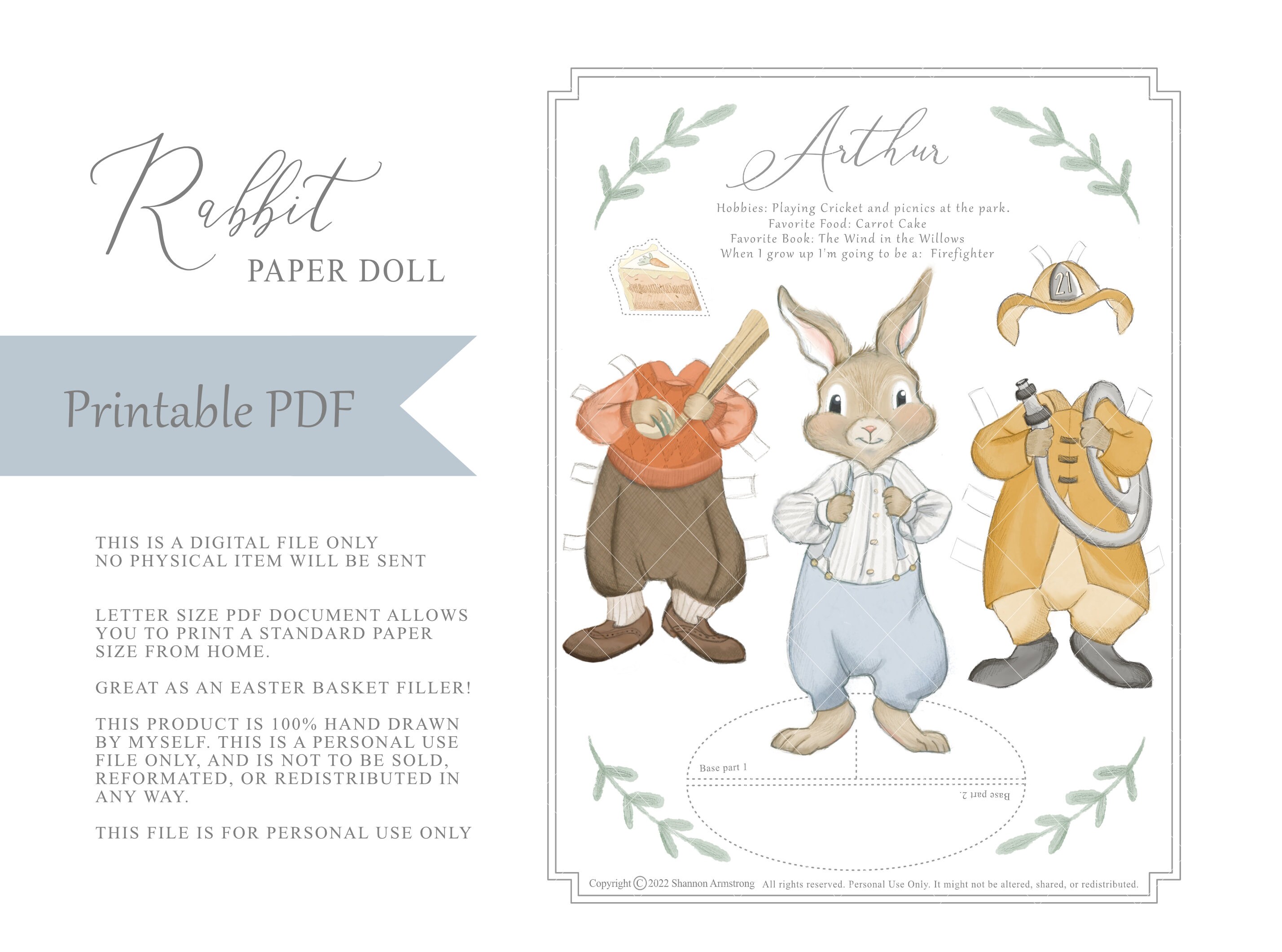 Paper Doll PDF Printable Easter Paper Doll File Paper Doll - Etsy Canada